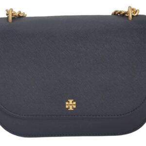 Tory Burch 136092 Emerson Flap Tory Navy Blue With Gold Hardware Women's Shoulder Bag