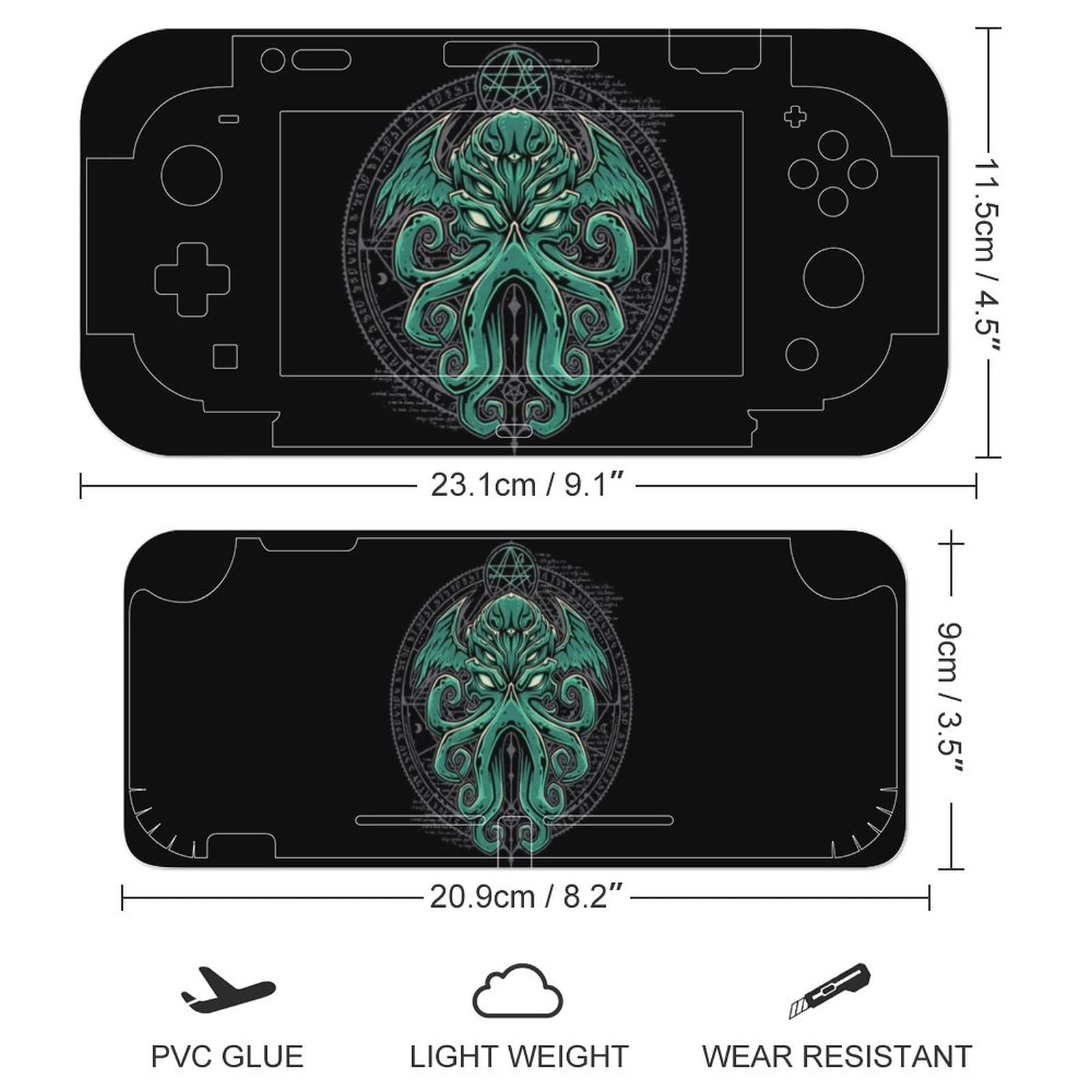 Cthulhu Switch Skin Sticker Pretty Pattern Full Wrap Skin Protective Film Sticker Compatible with Switch Lite