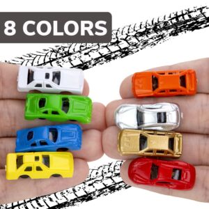 Mini Cars for Kids - Plastic Car Toys Bulk - Easter Egg Fillers - 50 Pcs Little Cars Toys - Tiny Plastic Toys for Goody Bags, Party Favors, Classroom Prizes