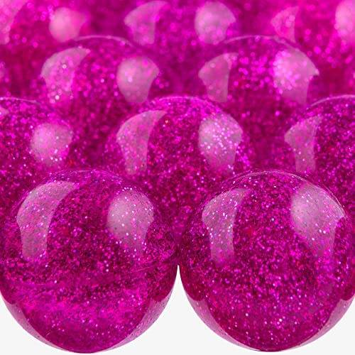 Entervending Bouncy Balls Bulk - Rubber Balls for Kids - Single Color Glitter Bounce Balls - Bundle of 4 Packs (100pcs) Large Bouncy Ball 45 mm - Super Ball Vending Machine Toys - Balls Party Favors