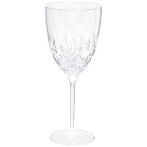 amscan crystallized plastic wine glasses - 8 oz. | clear | pack of 20