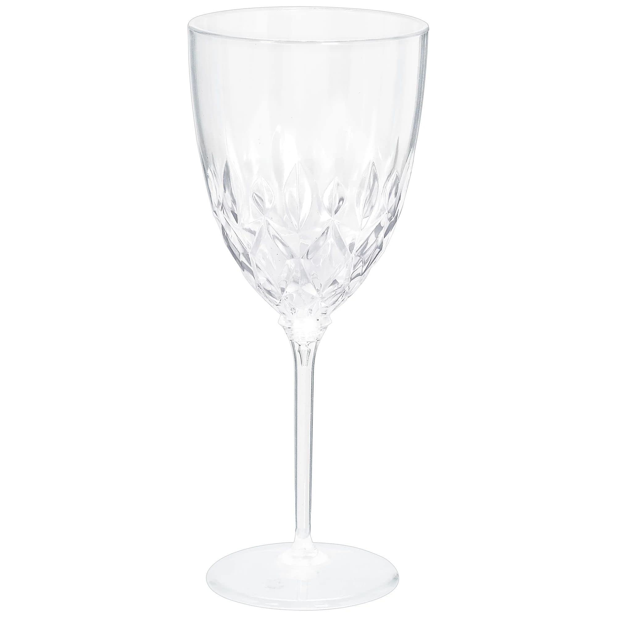 Amscan Crystallized Plastic Wine Glasses - 8 oz. | Clear | Pack of 20