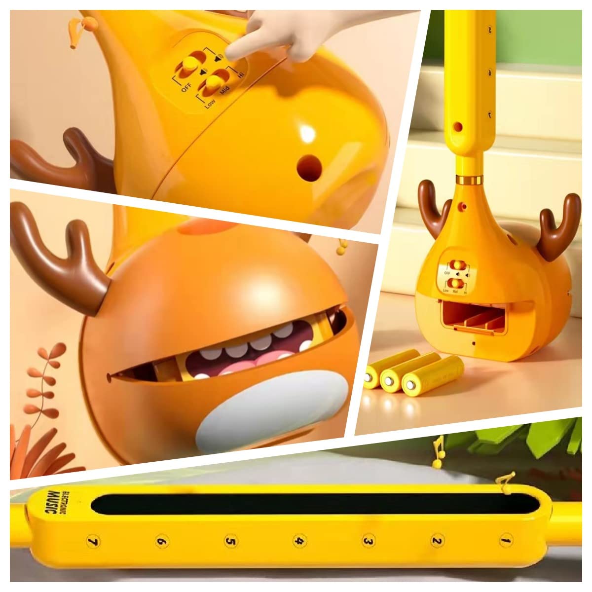 GUCHENSHAN This is a Magical Music Toy, an Electronic Instrument That can Produce Wonderful Sounds and Bring Kid a Different Gaming Experience. It is The Best Gift for Kids(Yellow Elk)