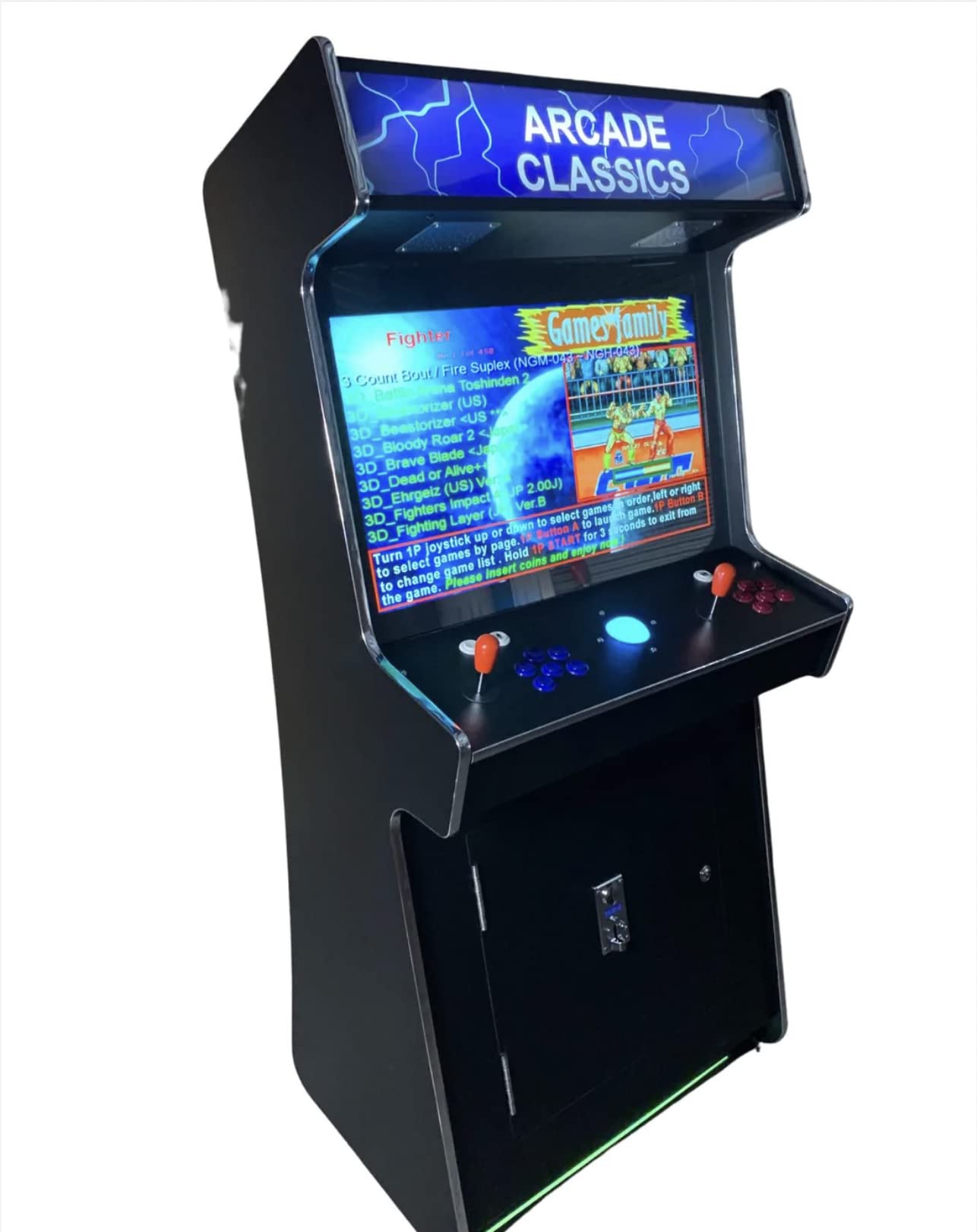 TOP US VIDEO ARCADES Full Size Commercial Grade Upright Standup Arcade Machine 2 Player 4500 Games 32 inch Screen Black