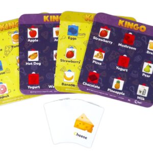 Regal Games Kingo Foods Edition - Bingo Game for Kindergarten and Preschool Kids - Fun Educational Learning Game for Classroom & Home - Vocabulary Builder Kids Bingo