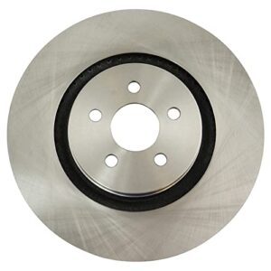 TRQ Front Driver & Passenger Side Brake Rotor Pair for Ford Edge 345mm Diameter