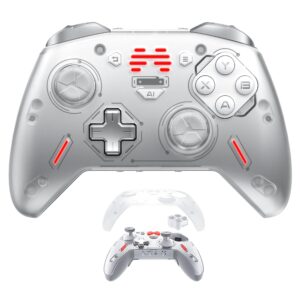 beitong zeus 2 elite wireless controller for pc windows,steam deck,android,switch gaming,customize module assembly/optical buttons/1000 mah/motion control/vibratable triggers (galaxy silver)