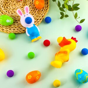 44 Pcs Bunny Easter Toy Easter Shoot Foam Balls 40 Foam Balls for Easter Basket Fillers, Easter Gifts, Easter Games, up to 16 Feet