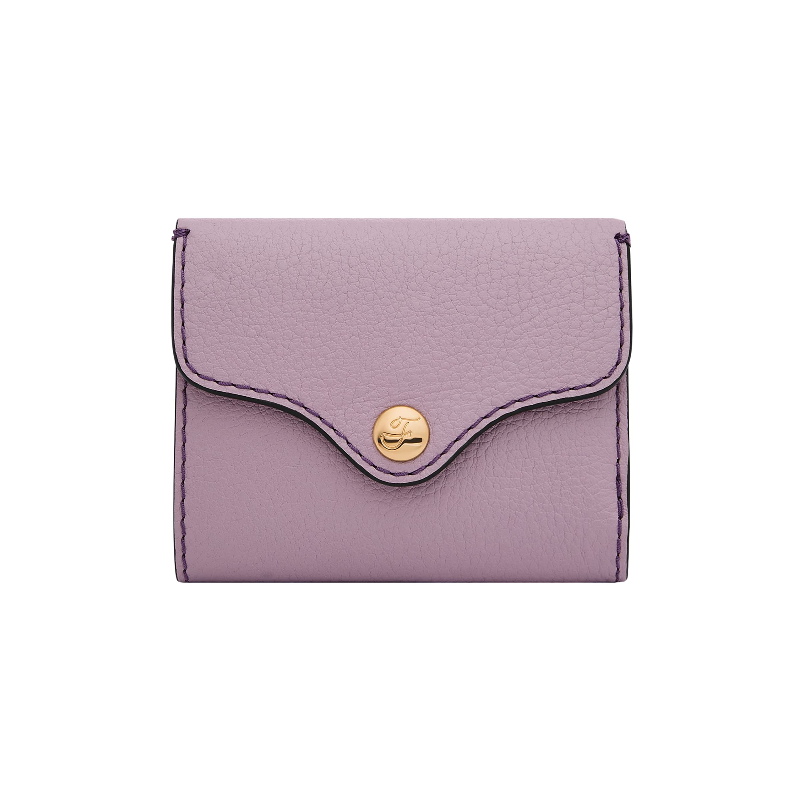 Fossil Women's Heritage Leather Wallet Trifold, Lavender (Model: SL8231531)