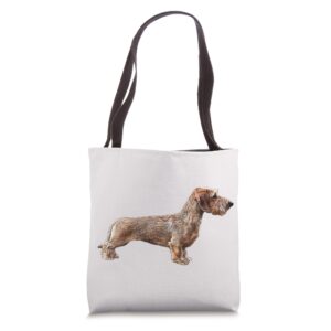 wire dachshund mini red miniature beauty tote bag