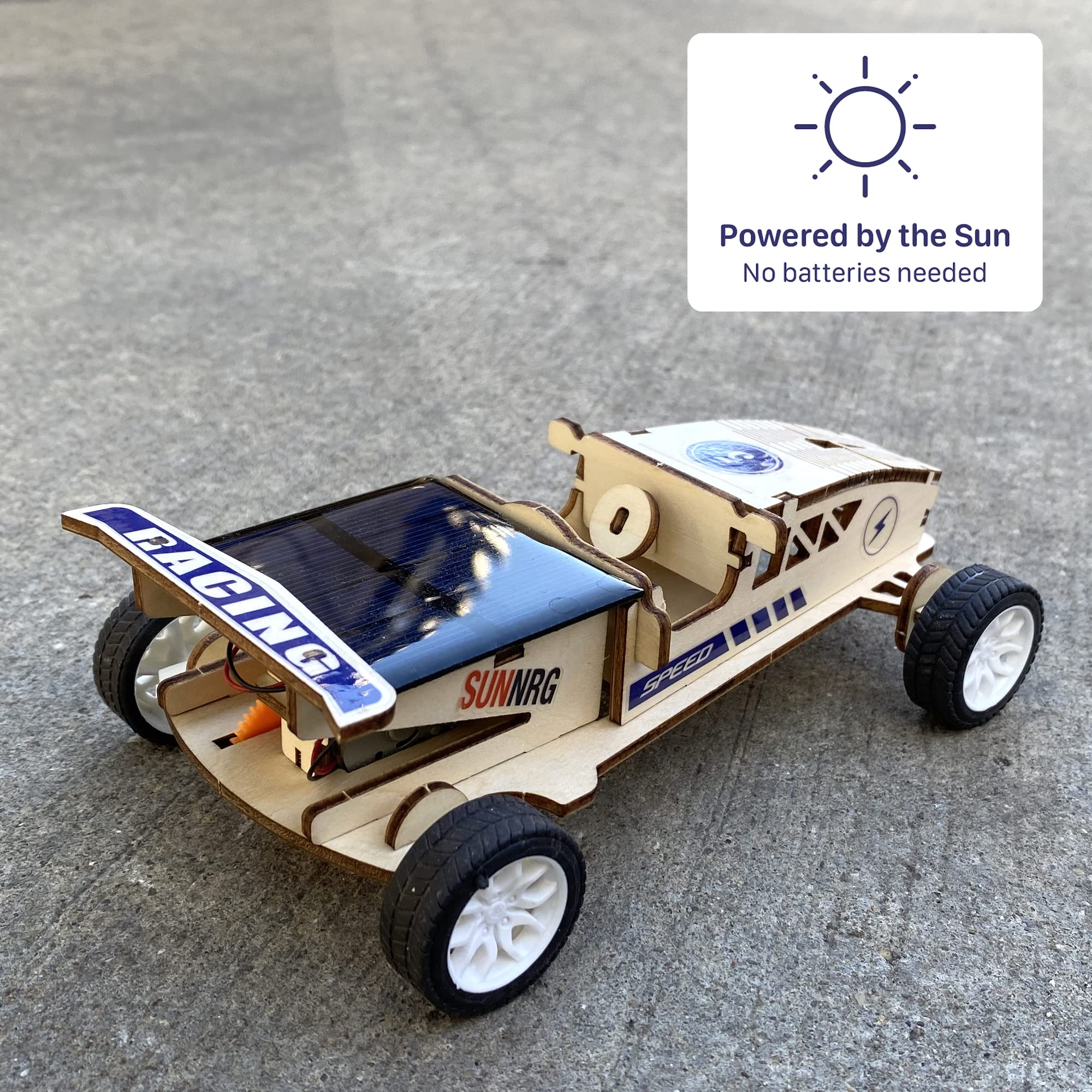 TOYLOGS Solar Wooden Race Model Car Kit - STEM Projects for Kids Ages 8-12 - DIY Science Toys 3D Puzzle Toy Educational Building Mechanical Set Gift for Girls and Boys