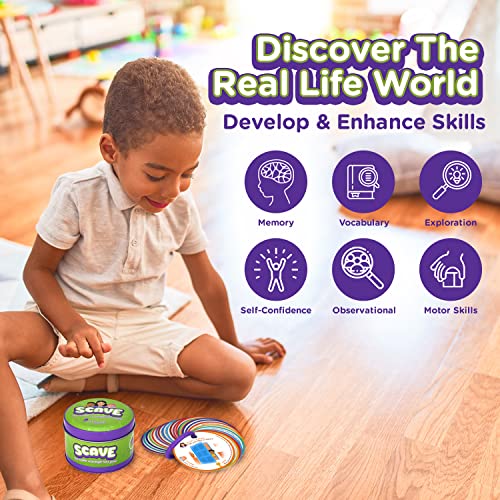 Zetz Brands Toddler Scavenger Hunt Game at Home - Extra-Thick Cards for Discovery & Vocabulary - A Cooperative Family Game, Toddler Toys, Preschool Activities & Gifts for 2-5 Yr Old Boys & Girls