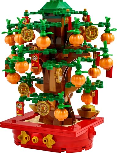 LEGO Money Tree Building Kit for Kids Aged 9 Plus, Lunar New Year Gift for Boys and Girls Sparks Pretend Play, Seasonal Decor 40648