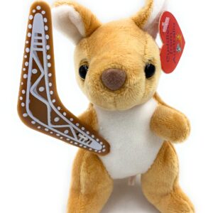 Aeisage Kangaroo 5'' Plush Toy with Boomerang, Super Soft Australian Souvenir Gift for Kids