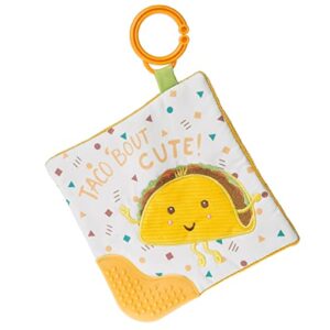 sweet soothie crinkle teether toy with baby paper and squeaker, 6 x 6-inches, taco bout cute