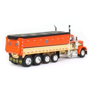 DCP Products 1/64 Orange & Tan Peterbilt 379 w/ Quad-Axle MAC Dump Body 60-1348