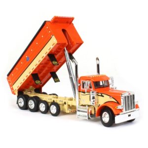 DCP Products 1/64 Orange & Tan Peterbilt 379 w/ Quad-Axle MAC Dump Body 60-1348