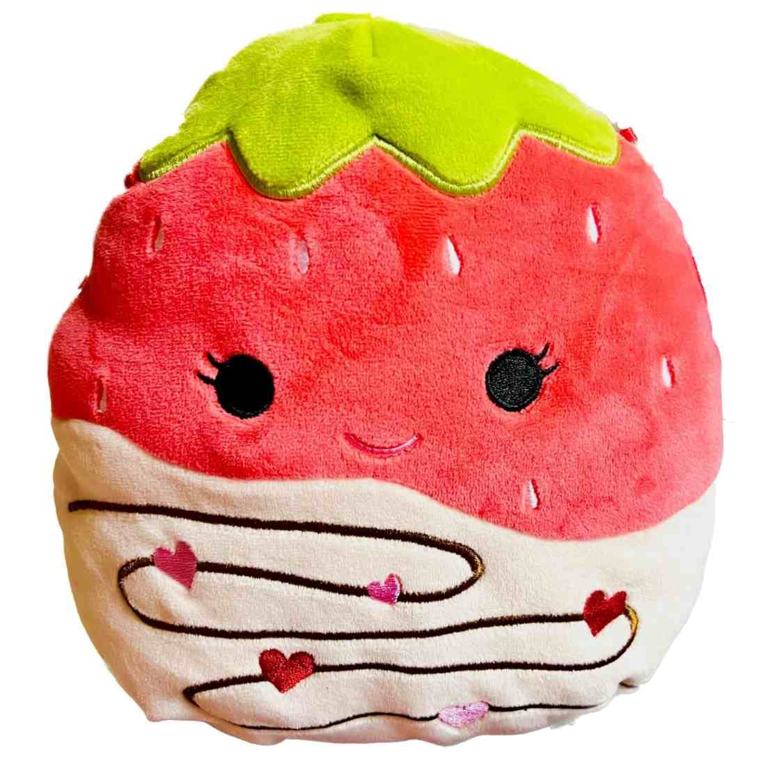 Squishmallows 8-Inch Plush - Join The 2023 Valentine's Day Squad Stuffed Animal Toys (Scarlet (White Choc. Dipped Strawberry))