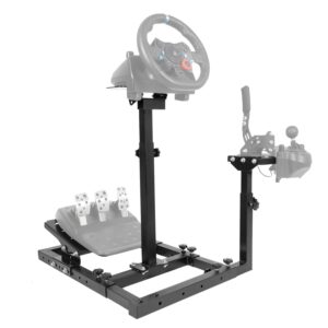 marada sim racing wheel stand adjustable upgrade fits for logitech g29 g920 g923 thrustmaster t150 t80,wheels and pedals not included