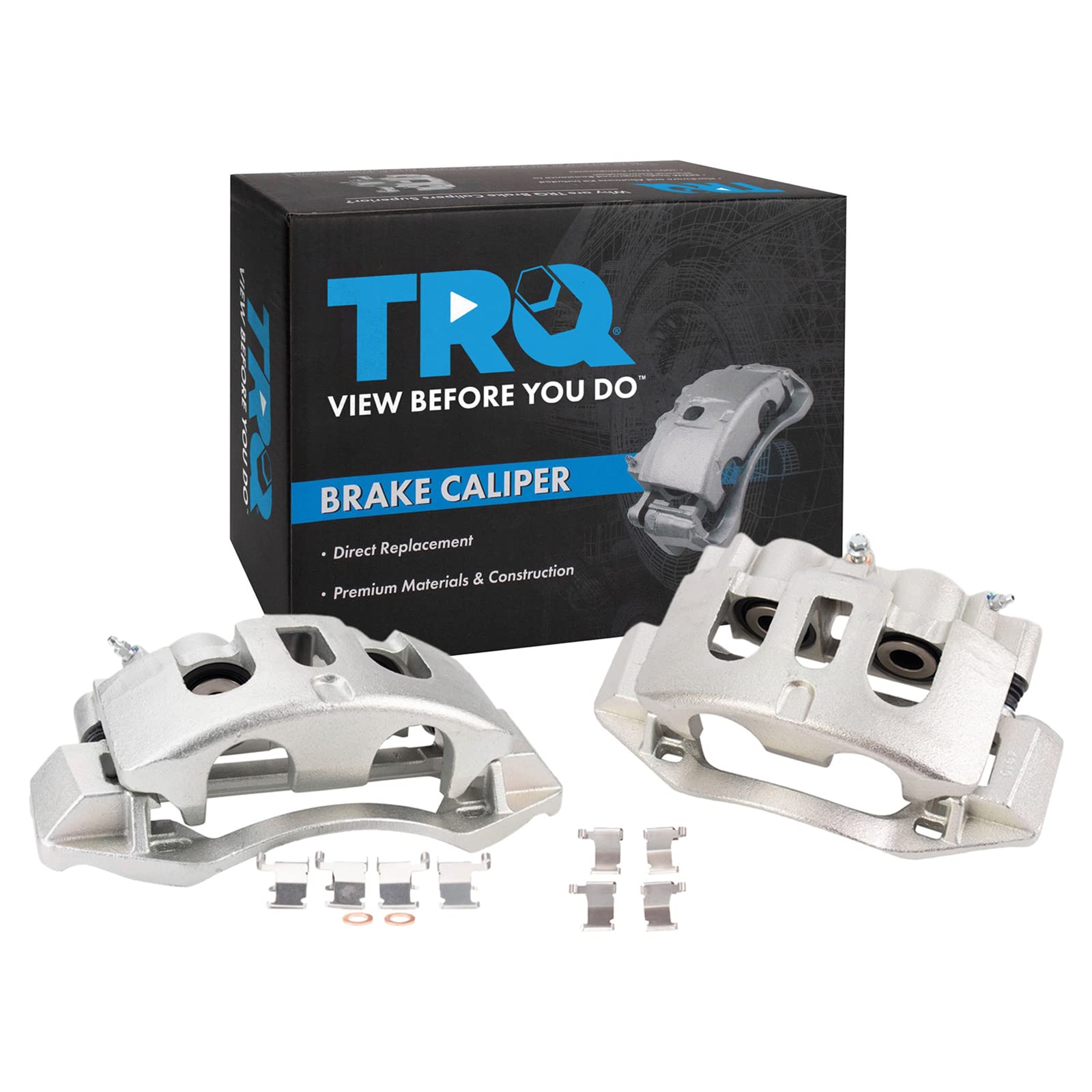 TRQ Rear Brake Caliper Set Compatible with 2011-2019 Chevrolet Silverado 2500 HD Silverado 3500 HD 2016-2019 Suburban 2016 Suburban 3500 HD GMC Sierra 2500 HD Sierra 3500 HD