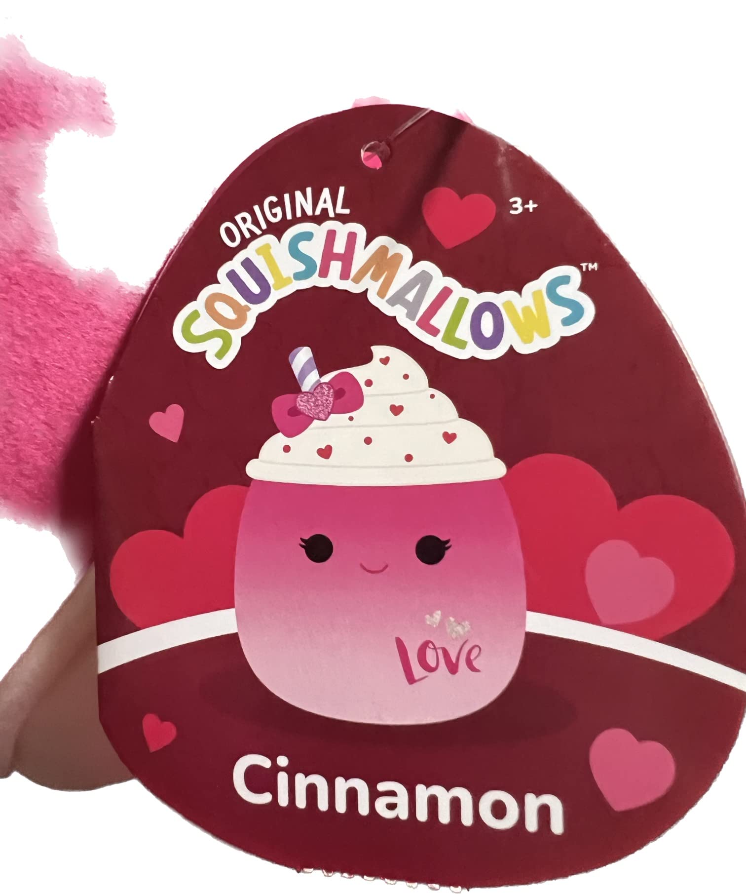 Squishmallows 8 Inch Cinnamon The Shake Plush with Love On Belly - Join The 2023 Valentine's Day Squad Stuffed Animal Toys