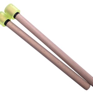 TUOREN Steel Drum Pan Mallets Sticks 13" Rubber Drumstick for Playing Tenor Steelpan, Steel Tongue Drum with Wooden Handle