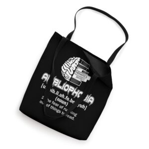 Definition Abibliophobia Geek Reading Nerd Book Lovers Tote Bag