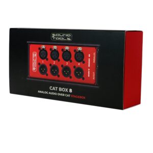 CAT Box 8 - a Durable Four Channel Stage Box with Both a Male XLR and a Female XLR Connector on Each of The Four Channels.