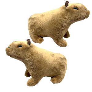 ECOBU 2pcs Capybara Stuffed Animal Plus Stuffed Animal Plush Toy,Rodent Plushie Small Cute Toy Gifts 8.6 Inch,Great Gifts for Children Aged 3 Years and Older Toys