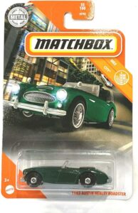 matchbox 1963 austin healey roadster, mbx city 55/100 (green)