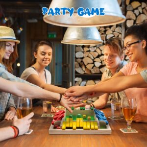 Shut The Box Game, 4-Player Wooden dice Game That's Perfect for Parties and Gatherings. It enhances Math and Decision-Making Skills While Providing Endless Entertainment.