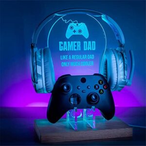 personalised name engraved controller hanger, rgb led gaming station, gamer gift, gamer led sign - apex legends | gaming accessories | gaming decor