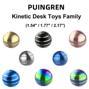 PUINGREN Kinetic Desk Toys Ball,Full Body Optical Illusion Fidget Spinner Ball,Kinetic Desktop Spinning Toys for Anxiety, ADHD,Birthday Gift Size 55mm(Blue, 2.17'')