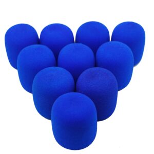 microphone windscreen foam cover,mic cover,mic foam，microphone cover set,10 pack thick (blue)