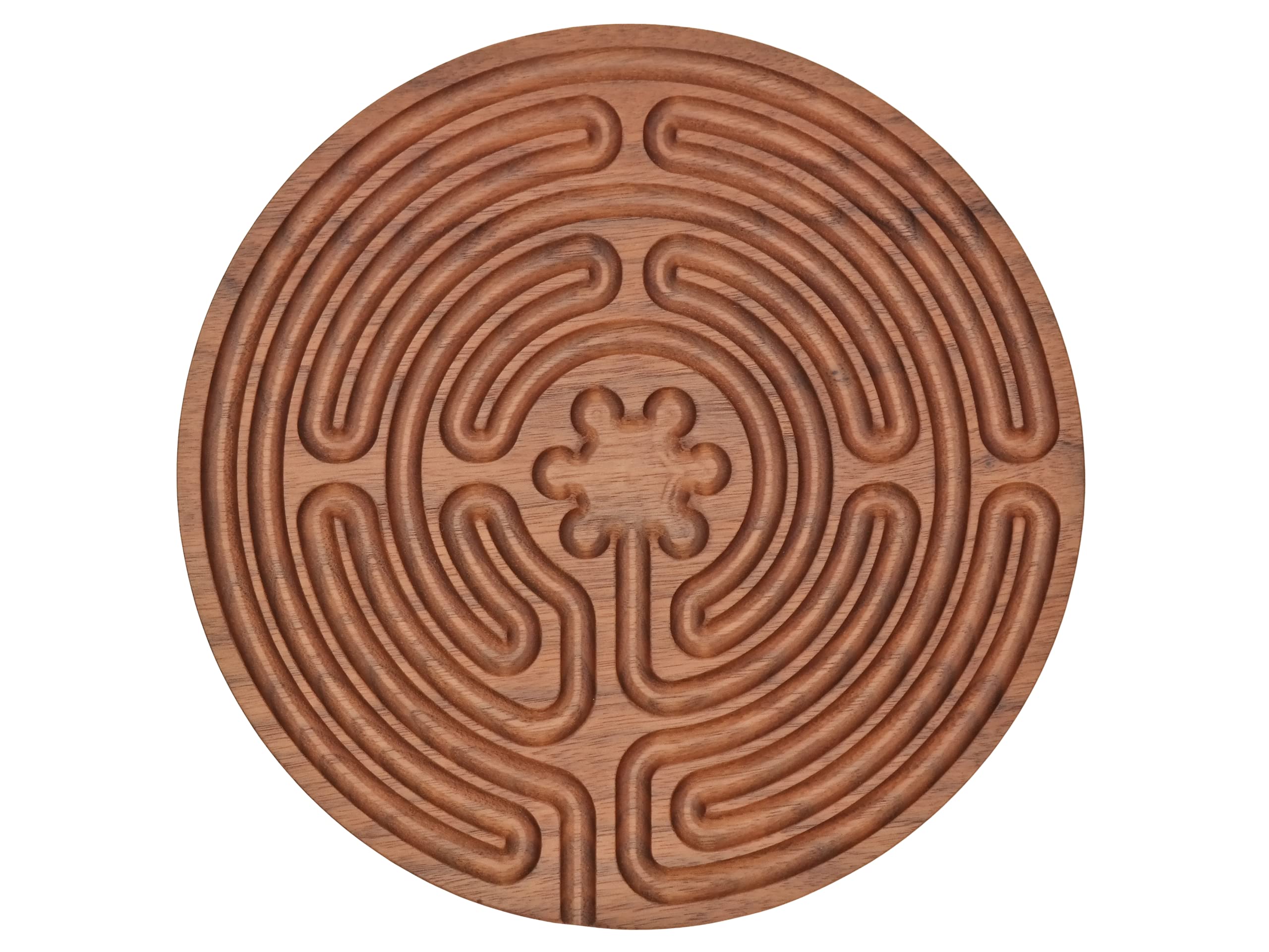 Chartres Labyrinth, Wooden Finger Labyrinth, Finger Labyrinth, Finger Labyrinth Wood, Meditation Corner, Wood Labyrinth, Breathing Tool (Walnut wood)