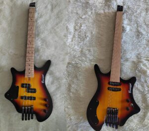 4 string bass/ 6 string lead headless fretless bass busuyi guitar right