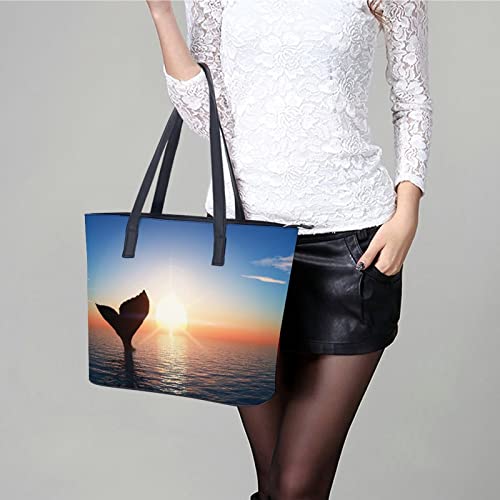 Womens Handbag Dolphin Leather Tote Bag Top Handle Satchel Bags For Lady