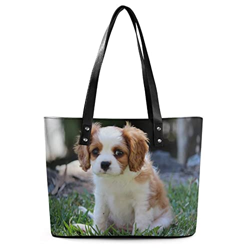 Womens Handbag Animal Dog Leather Tote Bag Top Handle Satchel Bags For Lady