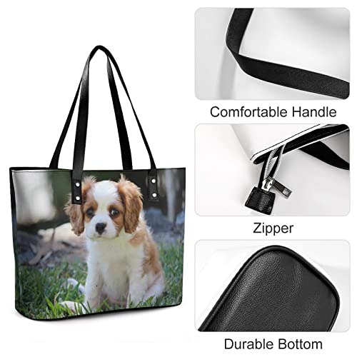 Womens Handbag Animal Dog Leather Tote Bag Top Handle Satchel Bags For Lady