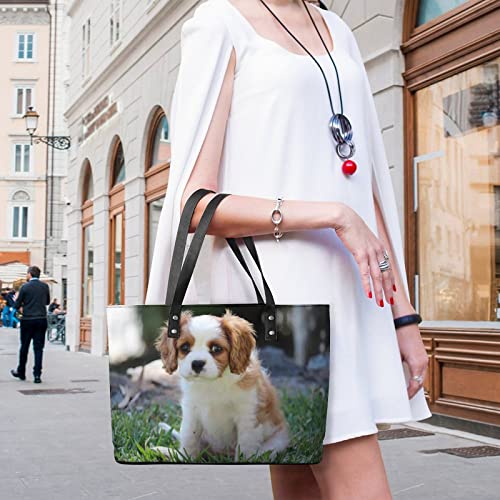 Womens Handbag Animal Dog Leather Tote Bag Top Handle Satchel Bags For Lady