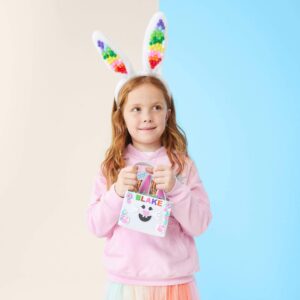 Highlights for Children Easter Craft Kit for Kids, 3 Easter Crafts in 1, Create an Easter Basket, Bunny Ears Headband, and Chalk Art Easter Decorations, Ages 6+