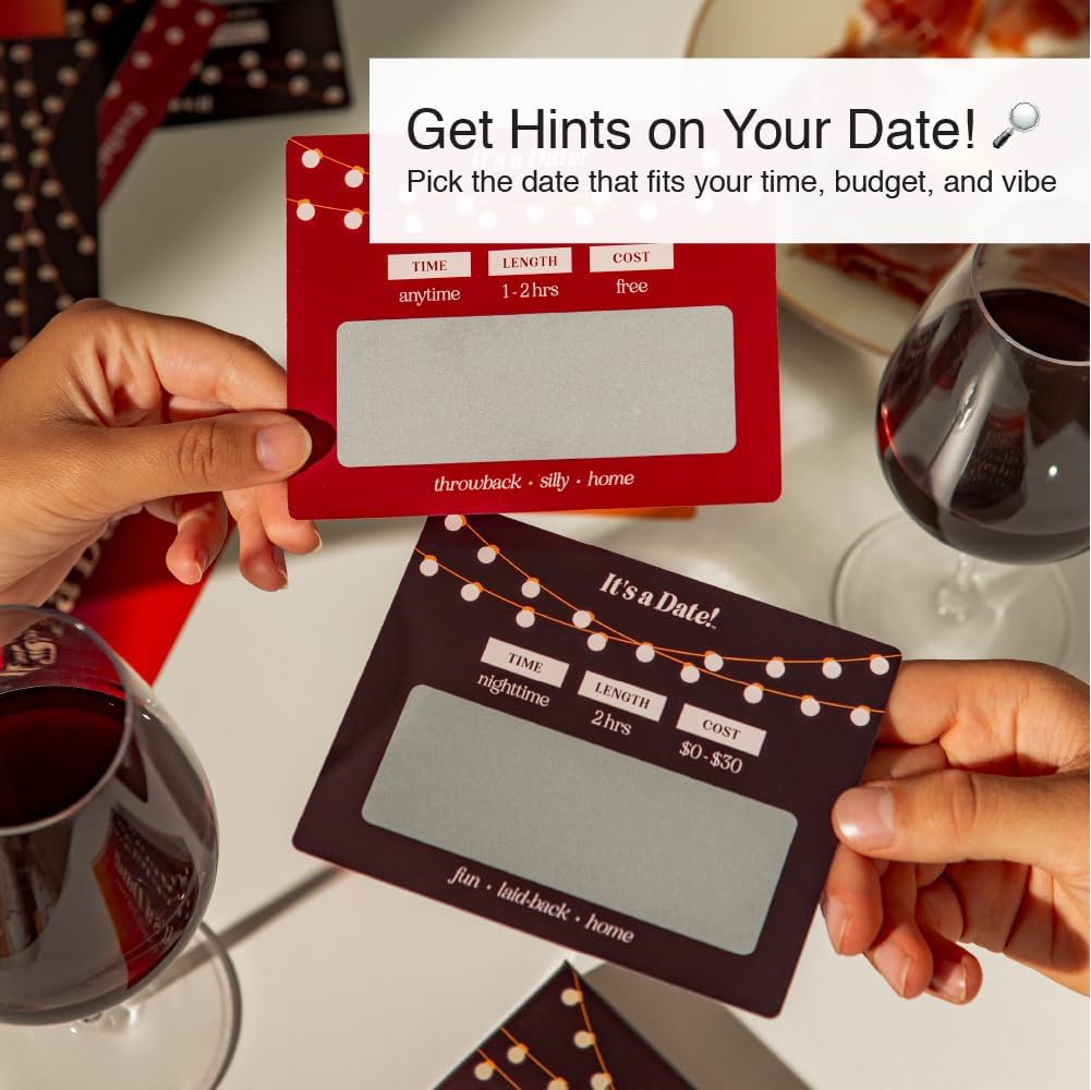 It's a Date!, 40 Fun and Romantic Scratch Off Date Ideas for Him, Her, Girlfriend, Boyfriend, Wife, or Husband, Perfect for Date Night, Special Couples Gift for Anniversaries, Birthdays & More!