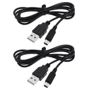 the lord of the tools 2pcs usb power charger cable cord replacement compatible with nintendo dsi/ 3ds/ 3ds xl/new 3ds / new 3ds xl/3ds ll usb charging cord black