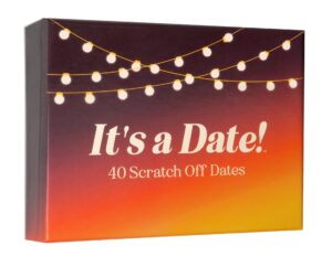 it's a date!, 40 fun and romantic scratch off date ideas for him, her, girlfriend, boyfriend, wife, or husband, perfect for date night, special couples gift for anniversaries, birthdays & more!