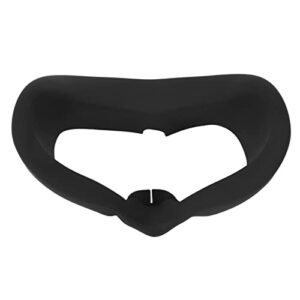 silicone vr cover, sweatproof vr light blocker face pad washable silicone vr face cover for pico neo3 face protector pad (black)