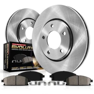 power stop rear koe8716 stock replacement brake pad and rotor kit autospecialty for toyota rav4 prime 2021-2022, toyota sienna 2021-2022 [model specific]