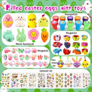 207pcs Easter Egg Fillers for Kids Toddlers Girls Boys ,Easter Egg Stuffers Easter Basket Stuffers Easter Gifts Toys Easter Hunt Party Supplies Classroom Exchange Gift