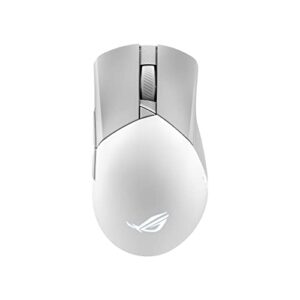 asus rog gladius iii wireless gaming mouse, 36000 dpi, 6 buttons, replaceable switches, paracord cable - white