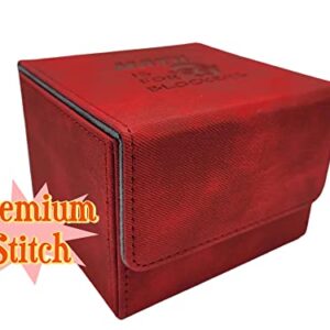 JGFinds XL Card Deck Box for Double Sleeved Commander, Holds 100+ Cards, Larger Sideloading Compatible with Magic the Gathering MTG (Math Is For Blockers)