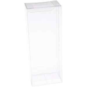 plymor clear folding action figure storage / display protector box, 1.75" w x 1.25" d x 4.5" h, fits 3.75" figures, 20-pack